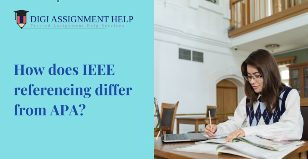 How does IEEE referencing differ from APA?